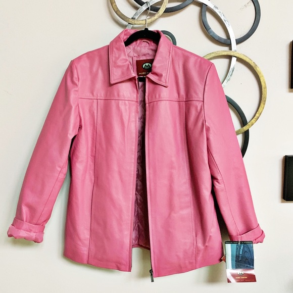 Vintage | Jackets & Coats | Vintage Mark Mattis Pink Leather Jacket ...